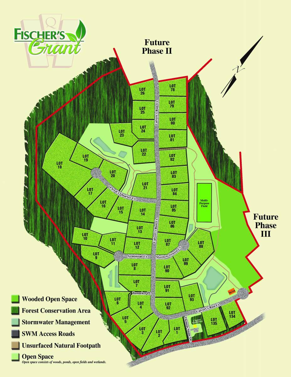 Fischer's Grant - Lot Maps for this La Plata, MD new home community